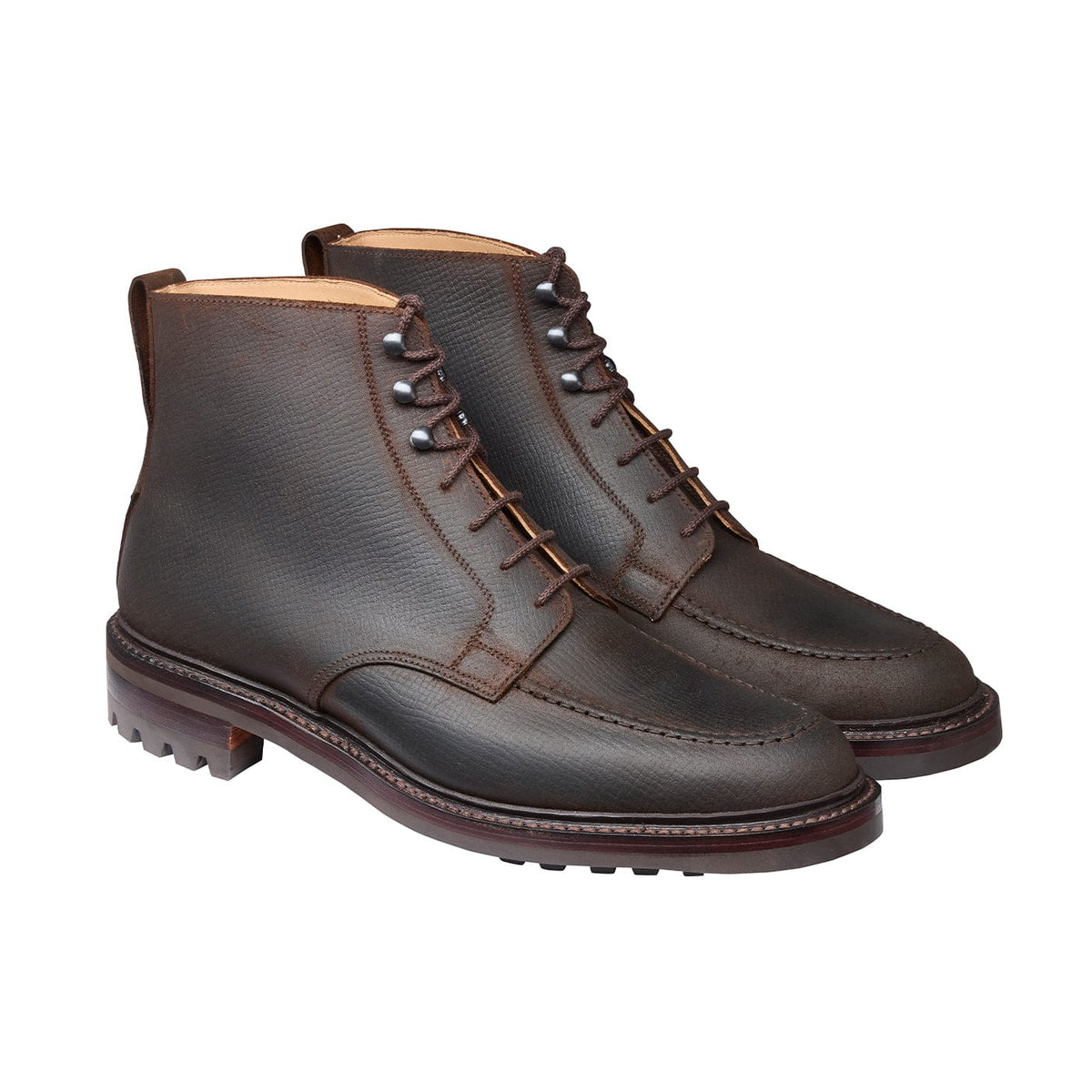 Galway 3 Dark Brown Hatch Grain Rough-Out Suede – Crockett & Jones UK
