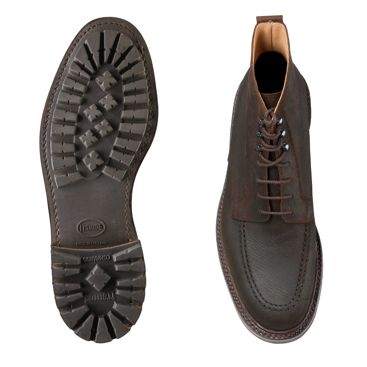 Galway 3 Dark Brown Hatch Grain Rough-Out Suede – Crockett & Jones UK